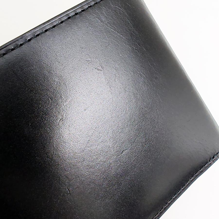 GANZO 中古品 GANZO 二つ折り財布 GUD2 ブラック イタリアレザー GANZO 中古品 GANZO 二つ折り財布 GUD2 ブラック イタリアレザー