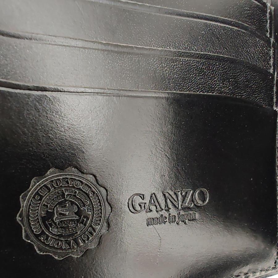 GANZO 中古品 GANZO 二つ折り財布 GUD2 ブラック イタリアレザー GANZO 中古品 GANZO 二つ折り財布 GUD2 ブラック イタリアレザー