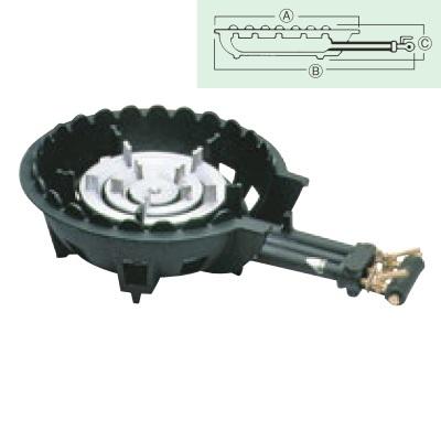 鋳物コンロ 三重バーナー ハイカロリーコンロ 3重 MD-308P パイロット付 13A 送料無料 引出物