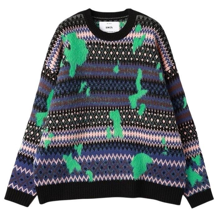 amok アモク NORDIC SWITCHING KNIT black amok-252038 : INCENSE WEB SHOP - 通販 - Yahoo!ショッピング