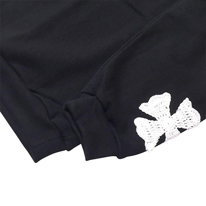 DISCOVERED ディスカバード IRON CROSS CROCHET SWEAT black x DISCOVERED ディスカバード IRON CROSS CROCHET SWEAT black x