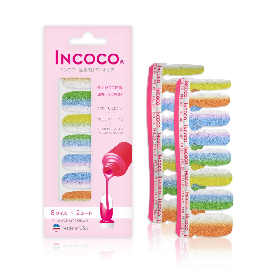 INCOCO ネイルシール 貼るだけ フット ラメ インココ フットネイル ホワイト 貼る ネイル ペディキュア セルフ 簡単 足 キラキラ ...