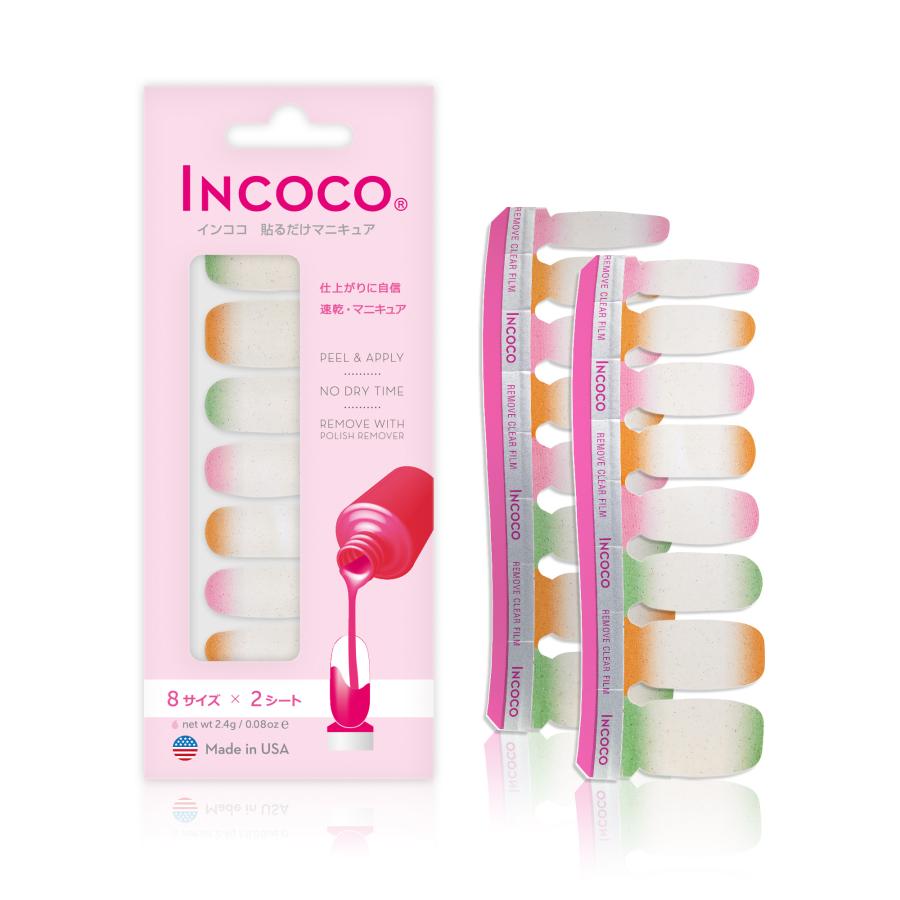 ネイルシール 硬化なし 貼る ネイル インココ パステル マニキュア 貼るだけ ネイル セルフ INCOCO 簡単 貼るだけ 足 キラキラ ...