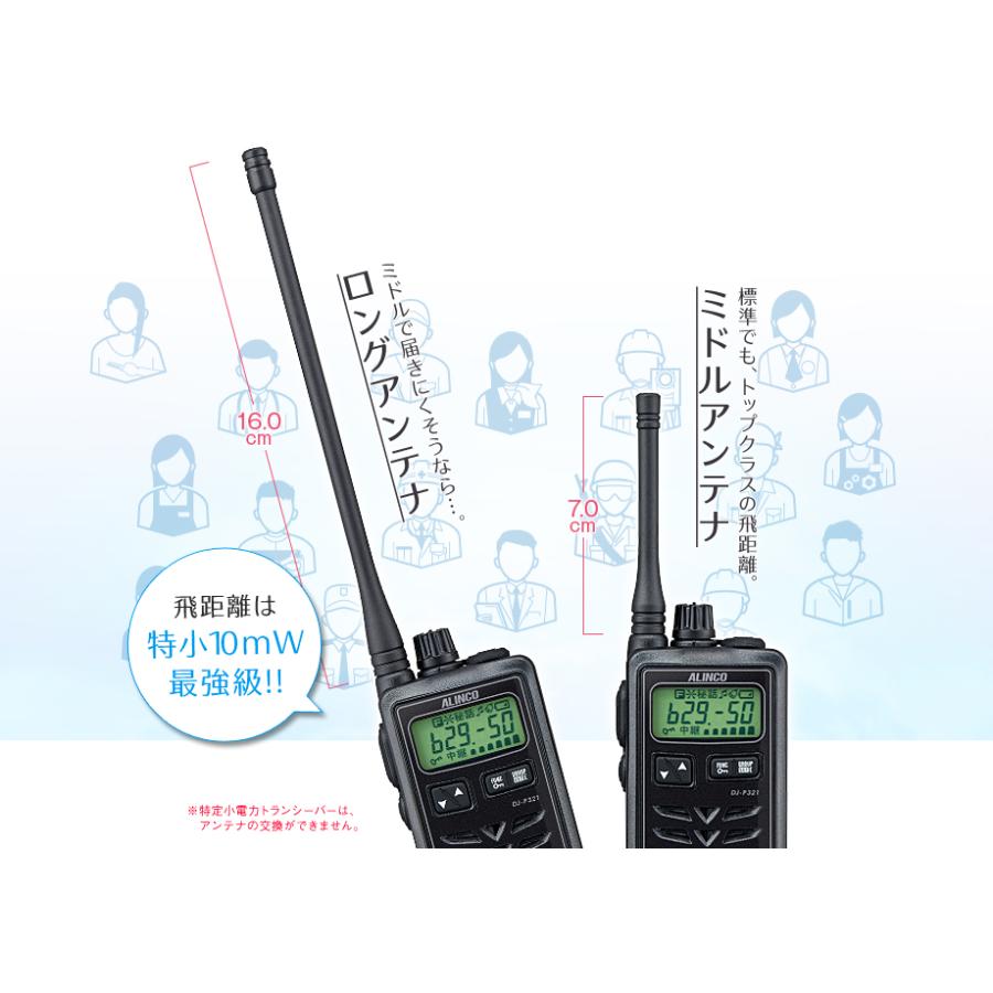 アルインコ DJ-P321 6台セット 特定小電力 トランシーバー / インカム 小型 無線機 DJ-P321BM DJ-P321RM DJ-P321GM DJ-P321BL : dj ...