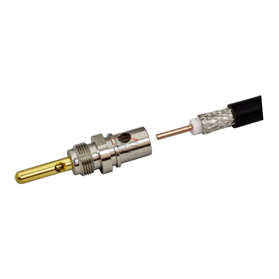 MP-5X MP型同軸コネクター（処理Ni）（カバー付） 同軸ケーブル5D用 シェル取外し可能 : インカムプロ - 通販 - Yahoo!ショッピング