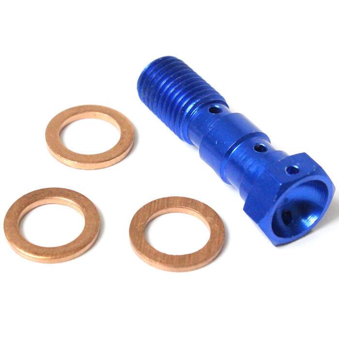 1個 アルミ バンジョー ダブルボルト ねじ山M10×P1.00 ワッシャー 3枚 ブルー/シルバー/ブラック/レッド : increase ...