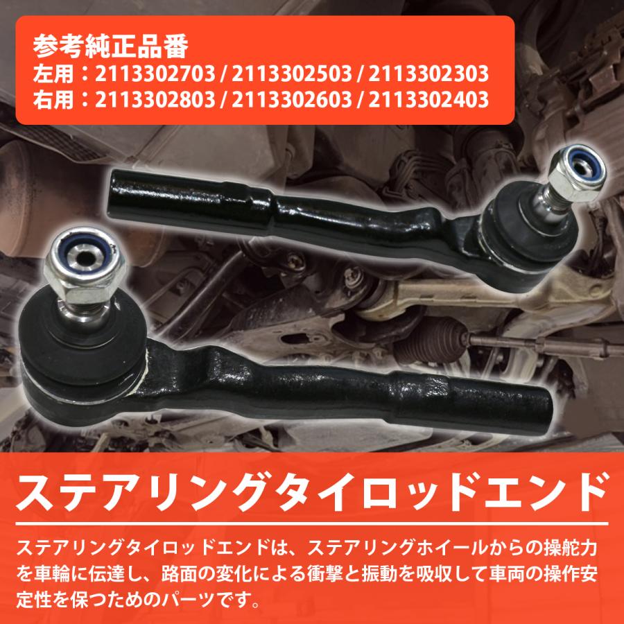 【左右セット】ステアリング タイロッドエンド ベンツ W211 E350 E500 フロント 2113302703 2113302503 ...