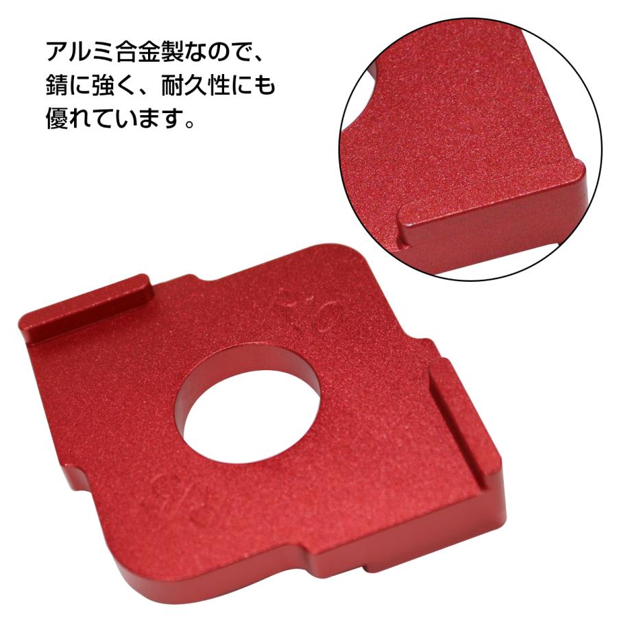 キツツキ角ジグ コーナー 加工 治具 トリマー 用 テンプレート 3枚/3種 セット R5 R10 R15 R20 R25 R30 テーブルルーター :10203877:increase ...