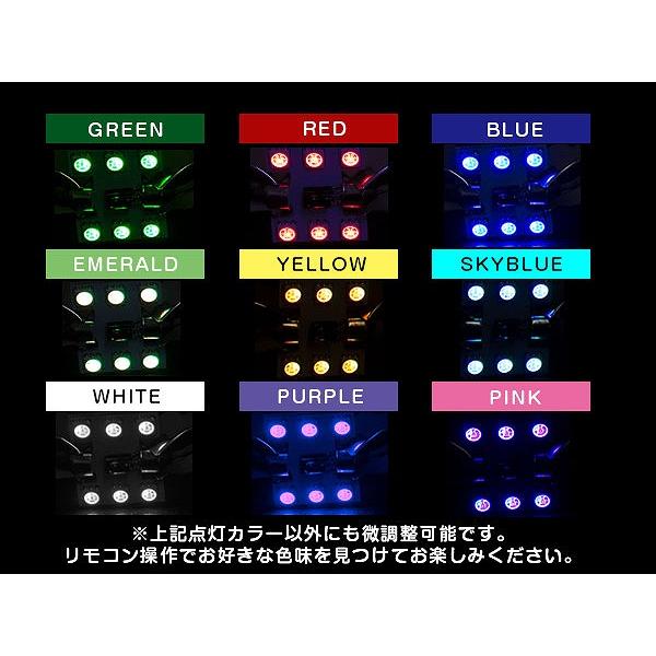 T10×31mm D31 24Vリモコン式 RGB LEDルームランプ 6SMD ホワイト 赤 緑 青 桃 紫 ゴーストキャンセラー付き ...