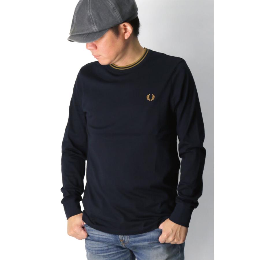 FRED PERRY (フレッドペリー) ツイン ティップド ロングスリーブ Tシャツ ワンポイント カットソー ロンT メンズ レディース : Indeeg - 通販 - Yahoo!ショッピング