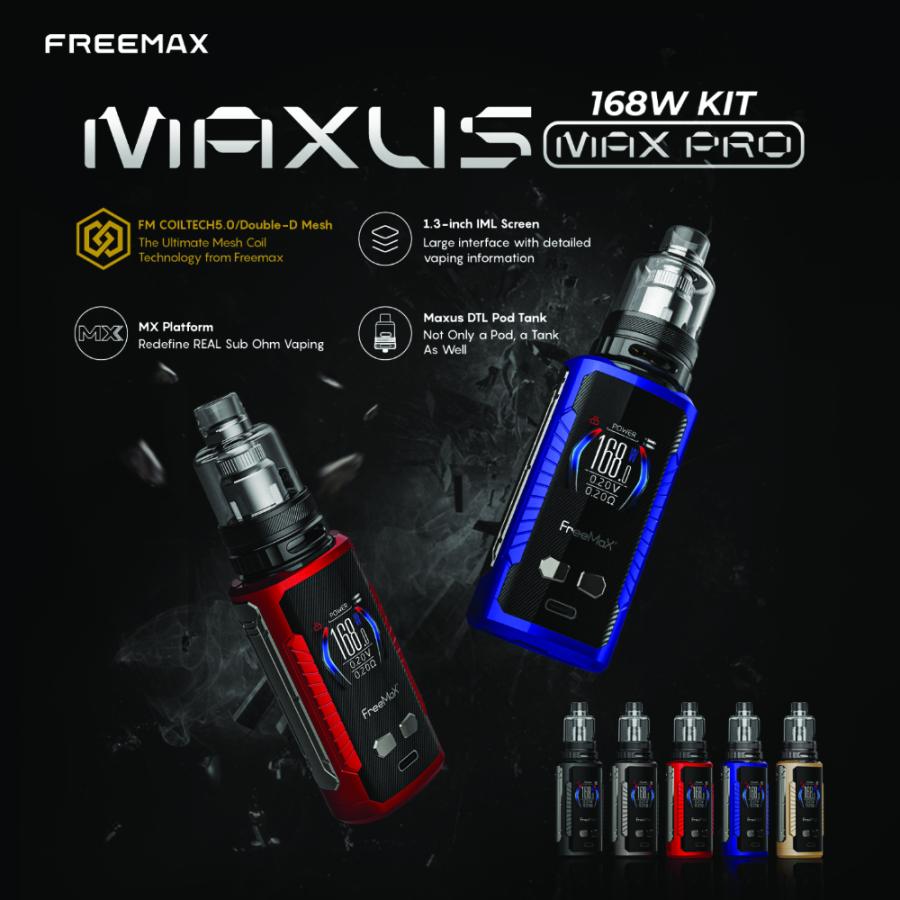 Freemax Maxus Max Pro 168W Kit バッテリー2本ケース付 + 予備POD : Indian Strawberry ...