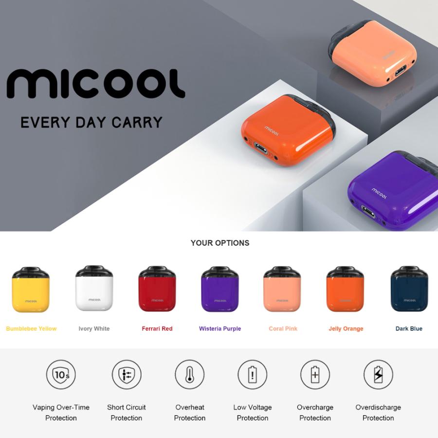 ZQ MICOOL POD KIT+交換用カートリッジ1箱+ネックストラップ+ボトルセット : Indian Strawberry - 通販 ...