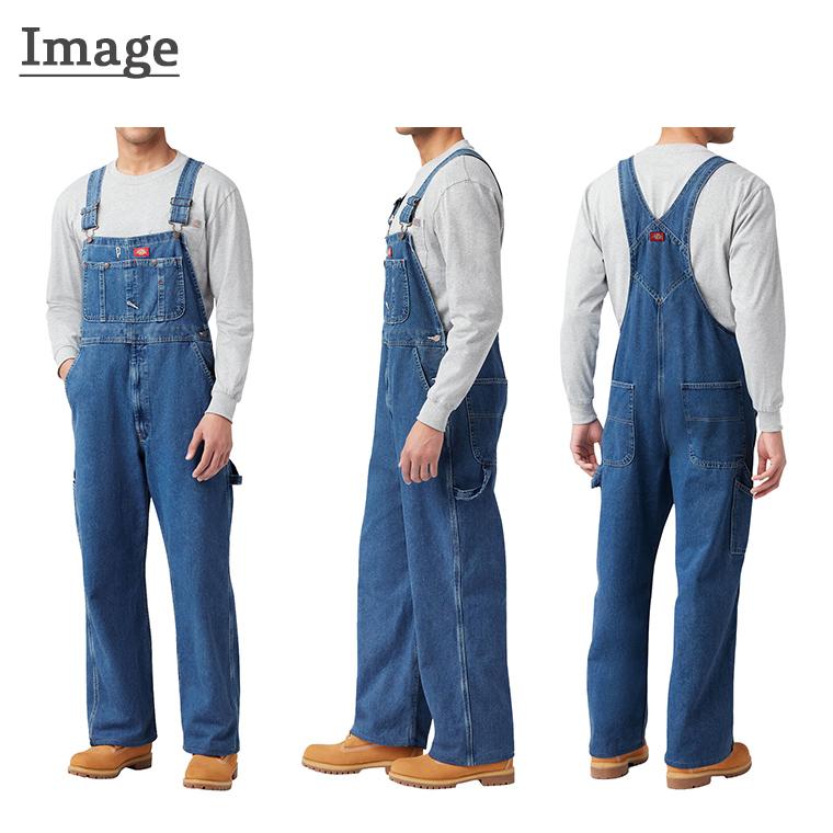 Dickies オーバーオール ディッキーズ メンズ デニム 8396 WASHED DENIM BIB OVERALL 大きいサイズ ゆったり 大きめ レングス32 : EVERRICH ...