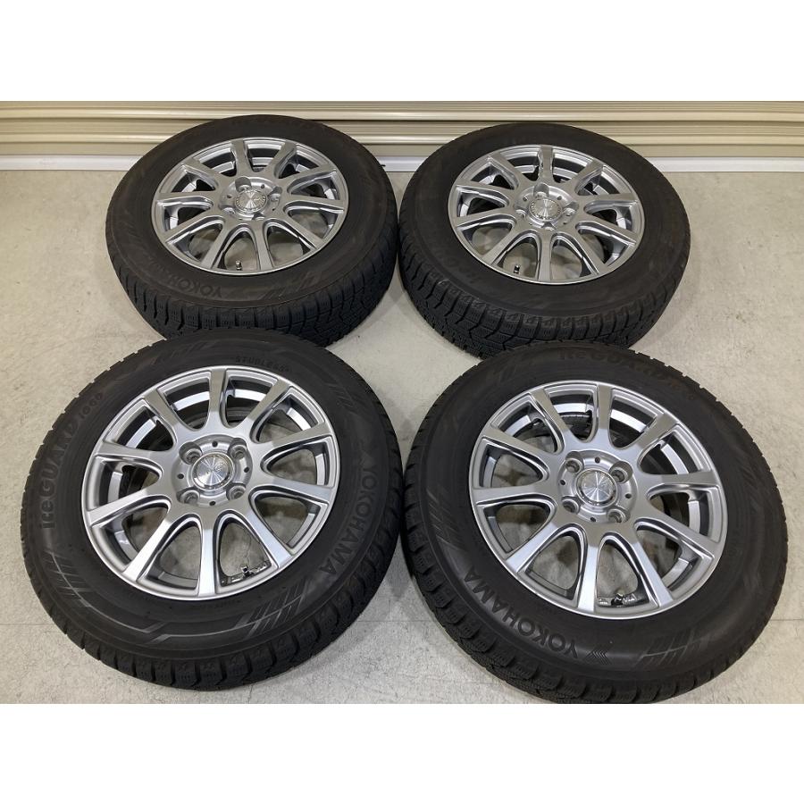 バリ溝 LAYCEA 14インチ 5.5J +50 PCD100 4H YOKOHAMA iceGUARD iG60 175/65R14 4本 フィット ヴィッツ 等 (D1596 ...