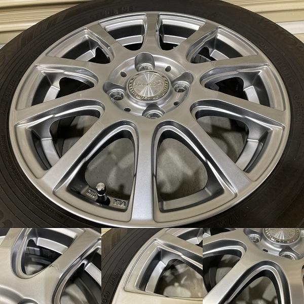 バリ溝 LAYCEA 14インチ 5.5J +50 PCD100 4H YOKOHAMA iceGUARD iG60 175/65R14 4本 フィット ヴィッツ 等 (D1596 ...