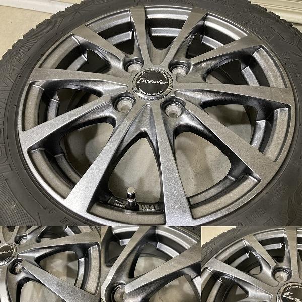 バリ溝 Exceeder 14インチ 4.5J +45 PCD100 4H GOODYEAR ICENAVI6 155/65R14 4本セット タント ワゴンR N-BOX (J1511 ...