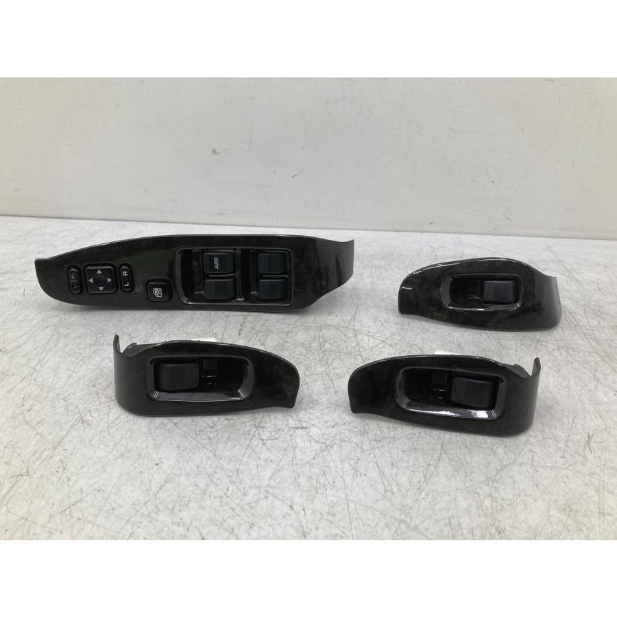 取付OK 動作OK スバル BHE 後期 D型 レガシィ 純正 黒木目調 パワーウィンドウスイッチ 4点 運転席 助手席 左右 BH5 ...