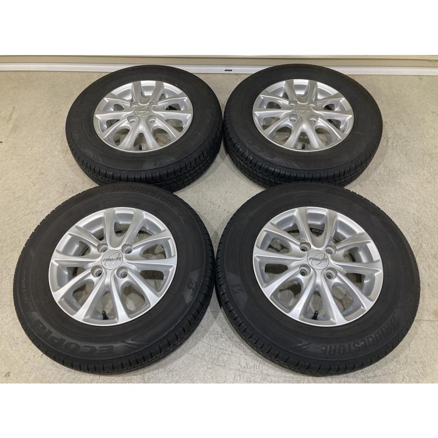 バリ溝 ’22年製 MWII 13インチ 4J +43 PCD100 4H BS ECOPIA NH200C 155/80R13 4本セット ...