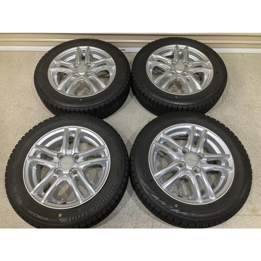 バリ溝 BS Linz 14インチ 4.5J +45 PCD100 4H BLIZZAK VRX2 155/65R14 4本 タント N ...