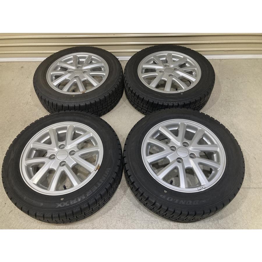 バリ溝 Modulo ホンダ 純正OP 15インチ 5.5J +45 PCD100 4H DUNLOP WM02 175/65R15 4本 フィット フリード グレイス (P1692 ...