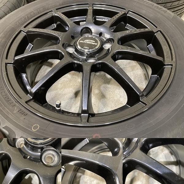 バリ溝 '21年製 MID SCHNEIDER 15インチ 5.5J +45 PCD100 4H ECOS ES31 185/65R15 4本 デミオ ノート フリード 等 (Q1612 ...