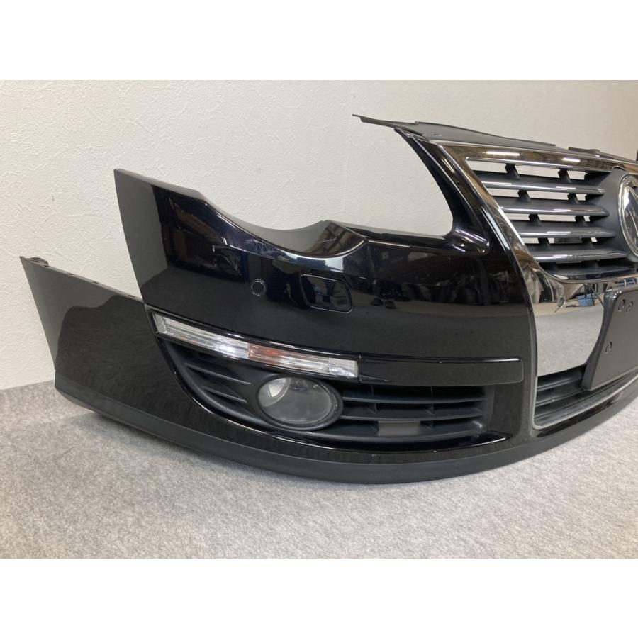 3C系 VW パサート 純正 フロントバンパー グリル フォグ付き 黒 ブラック 3C0805903 3C0807221 (S4003 ...