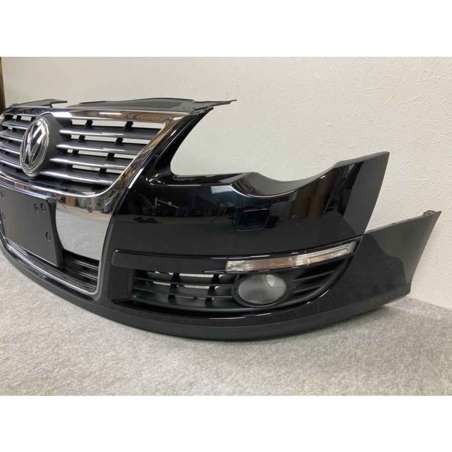 3C系 VW パサート 純正 フロントバンパー グリル フォグ付き 黒 ブラック 3C0805903 3C0807221 (S4003 ...