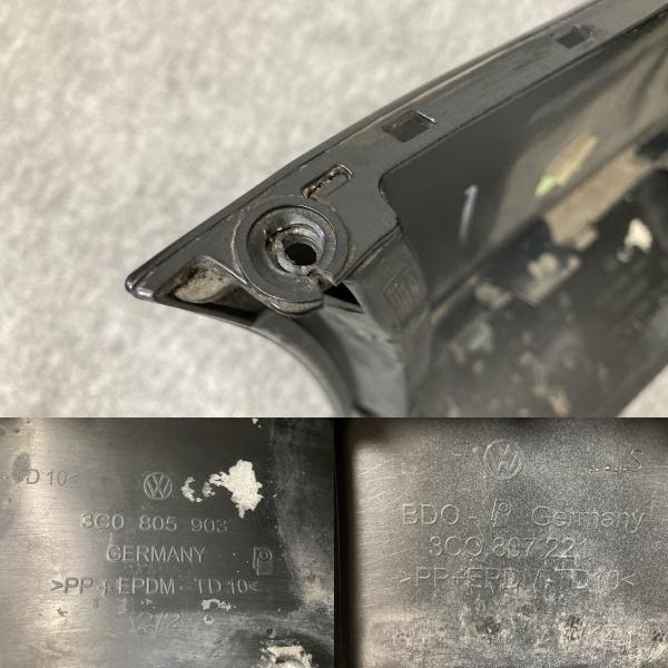 3C系 VW パサート 純正 フロントバンパー グリル フォグ付き 黒 ブラック 3C0805903 3C0807221 (S4003 ...