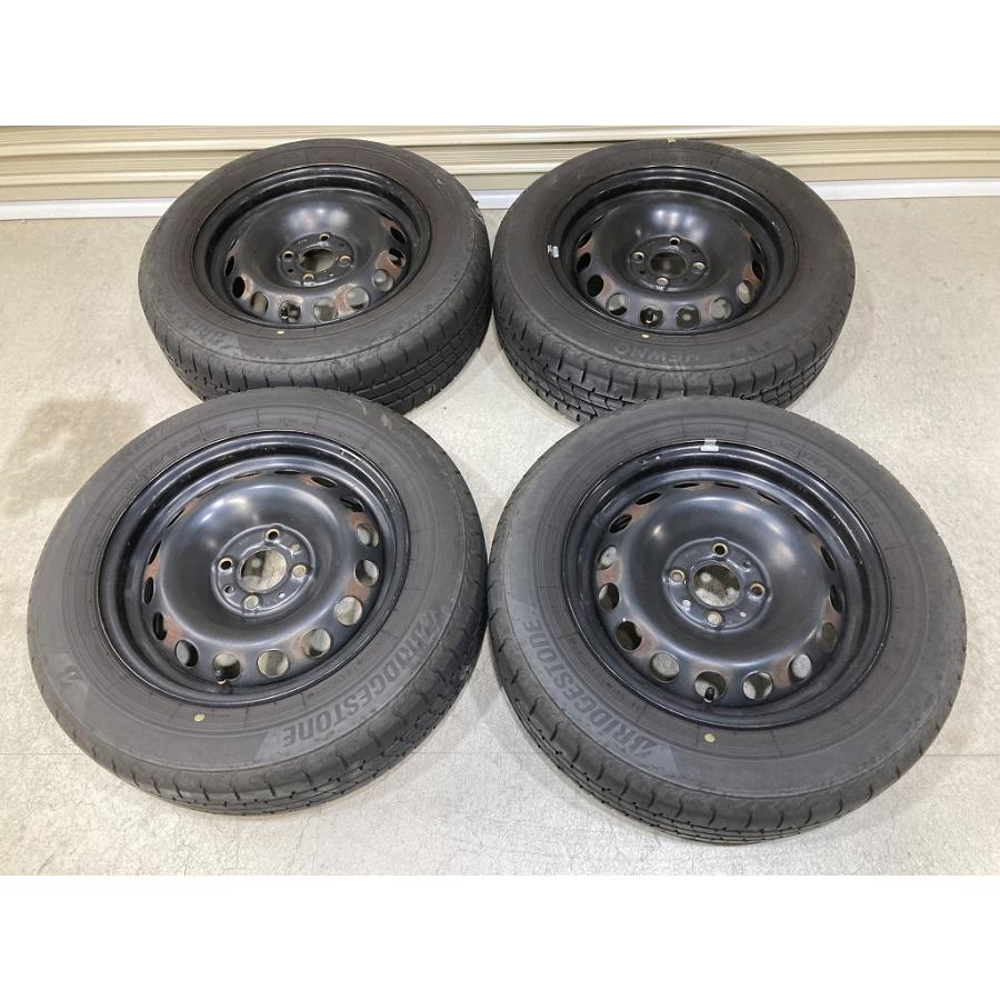 バリ溝 ’24年製 FIAT フィアット500 純正 スチール 14インチ 5.5J +35 PCD98 4H BS NEWNO 175/65R14 4本セット (V1679) : インフィニ ...