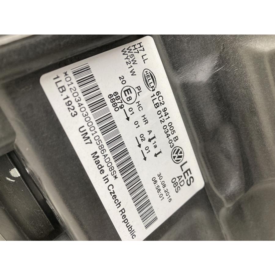 美品 割れ無 VW フォルクスワーゲン 6R系 後期 ポロ 純正 ハロゲン 左 ヘッドライト 6C2941005B (YF1132 ...