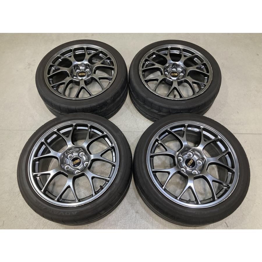 BBS RG406 三菱 ランサーエボX 純正OP 18インチ 8.5J +38 PCD114.3 5H YOKOHAMA 245/40R18 4本 ランエボX CZ4A (YF1218 ...