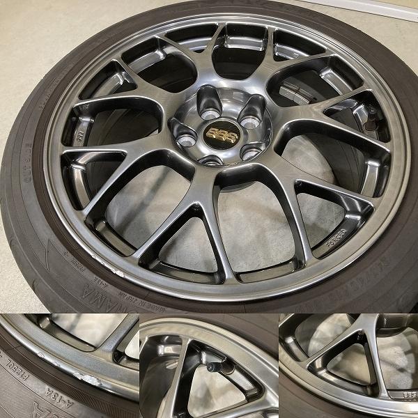 BBS RG406 三菱 ランサーエボX 純正OP 18インチ 8.5J +38 PCD114.3 5H YOKOHAMA 245/40R18 4本 ランエボX CZ4A (YF1218 ...