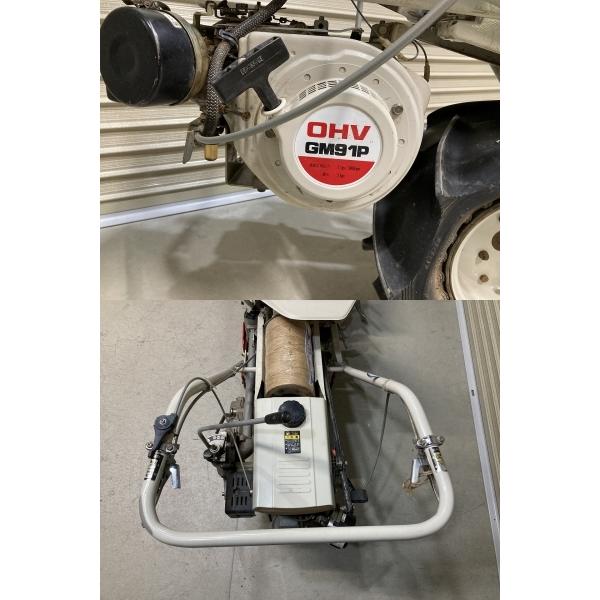 実動 美品 使用頻度少ない 三菱 稲刈機 バインダー NEWあきばれ 1輪1条刈り 結束型 ガソリン OHV GM91P 長野県発 ...