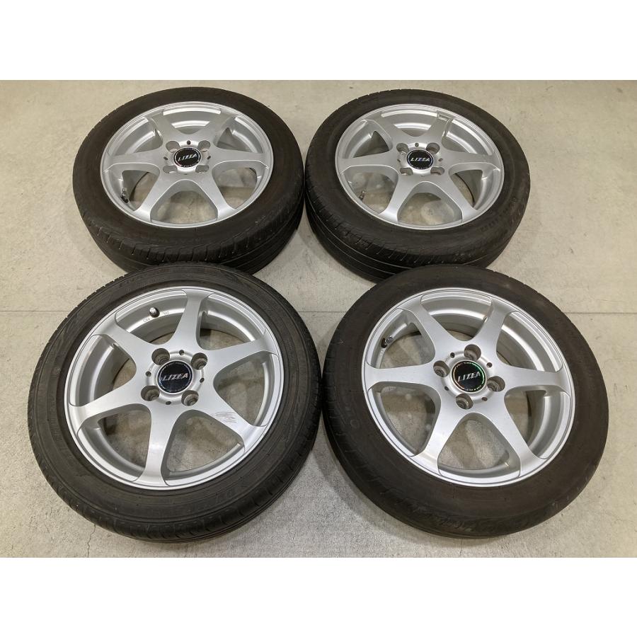LIZEA 14インチ 5J +45 PCD100 4H 165/55R14 4本セット タント スペーシア N-BOX 等 (YI1193 ...