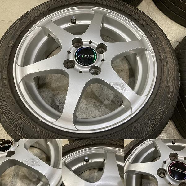 LIZEA 14インチ 5J +45 PCD100 4H 165/55R14 4本セット タント スペーシア N-BOX 等 (YI1193 ...