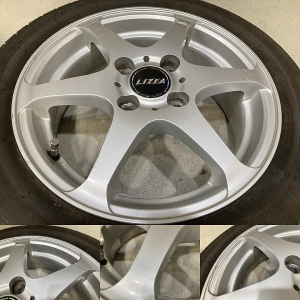 LIZEA 14インチ 5J +45 PCD100 4H 165/55R14 4本セット タント スペーシア N-BOX 等 (YI1193 ...