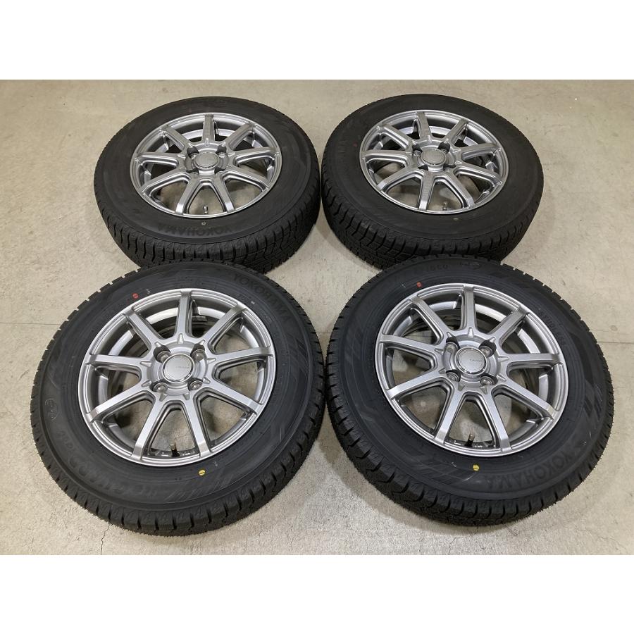 バリ溝 ’21年製 '19年製 GRASS 14インチ 5.5J +48 PCD100 4H YOKOHAMA iceGUARD iG60 165/70R14 4本 フィット ヴィッツ 等 ...