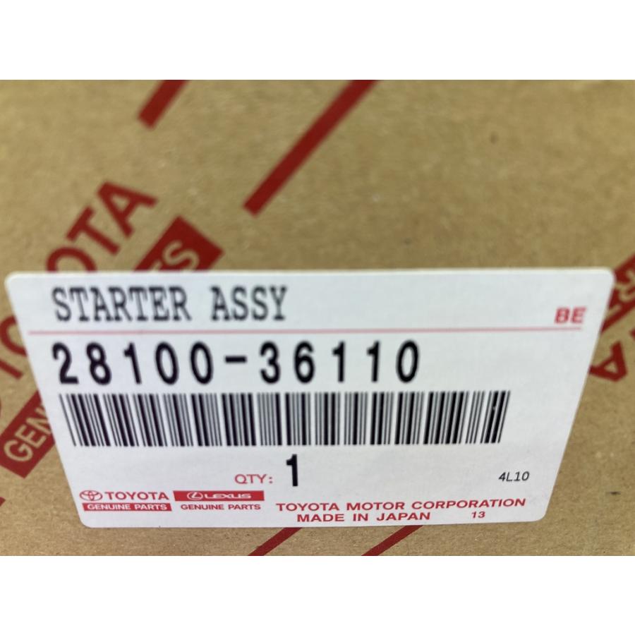 未使用 トヨタ 純正 スターター ASSY セルモーター 28100-36110 レクサス AGZ10 NX200t 8AR-FTS 等 ...