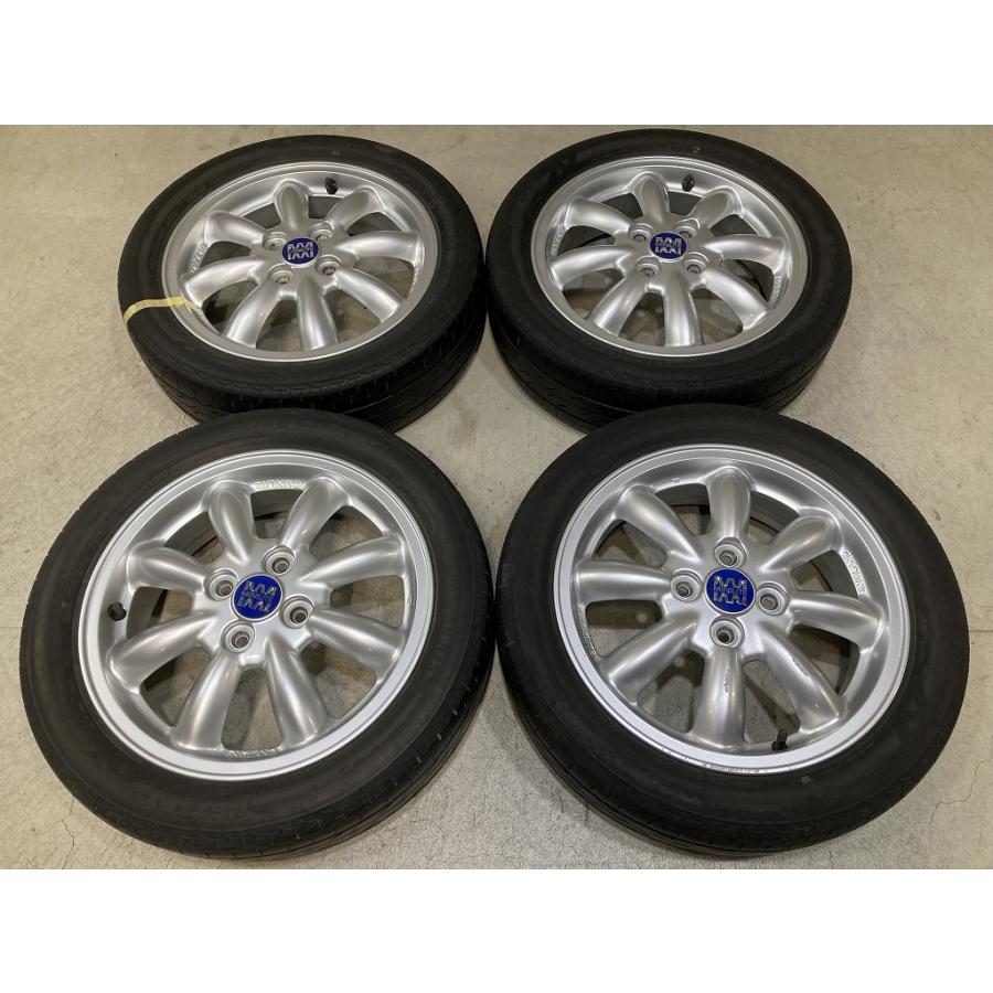 MINILITE ダイハツ 純正 15インチ 4.5J +45 PCD100 4H 165/55R15 4本セット ミニライト タント ミラジーノ 等 (YR1104) :YR1104 ...