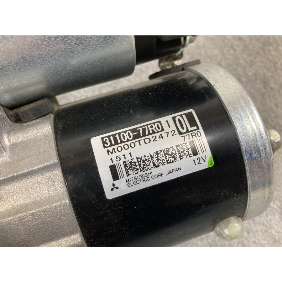 動作OK R3年 JB64W ジムニー XC 走行15,612km 純正 セルモーター エンジンスターター 31100-77R01 ...