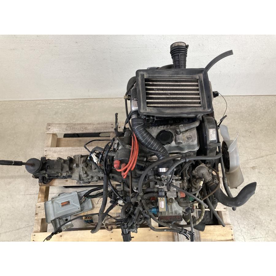 動作OK JA11V ジムニー バン HC 純正 F6A エンジン タービン 5MT マニュアルミッション ECU (YU4099 ...