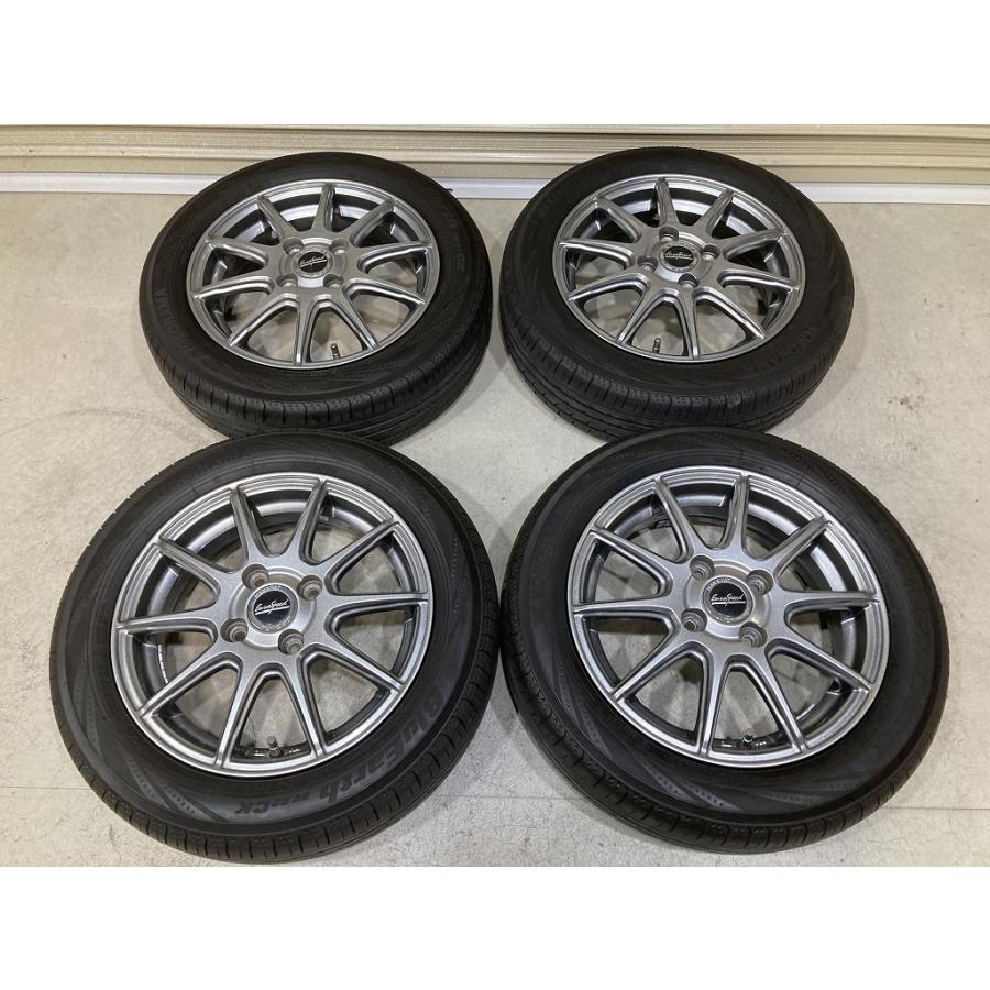 EuroSpeed 14インチ 4.5J +45 PCD100 4H YOKOHAMA BluEarth RV02CK 155/65R14 4 ...