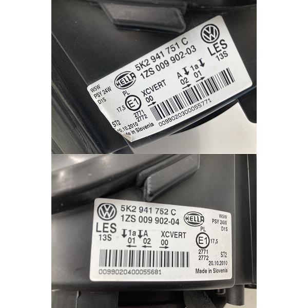 割れ無 点灯OK VW 1K系 ゴルフ6 純正 HID ヘッドライト 左右セット 5K2941751C/5K2941752C (YX1224) : yx1224 : インフィニ ヤフー店 ...
