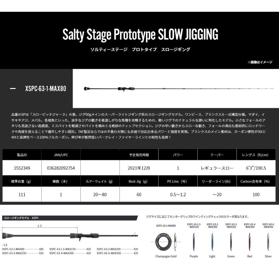 Abu Garcia アブガルシア ソルティーステージ プロトタイプ スロージギング XSPC-63-1-MAX80 (ベイトモデル ...