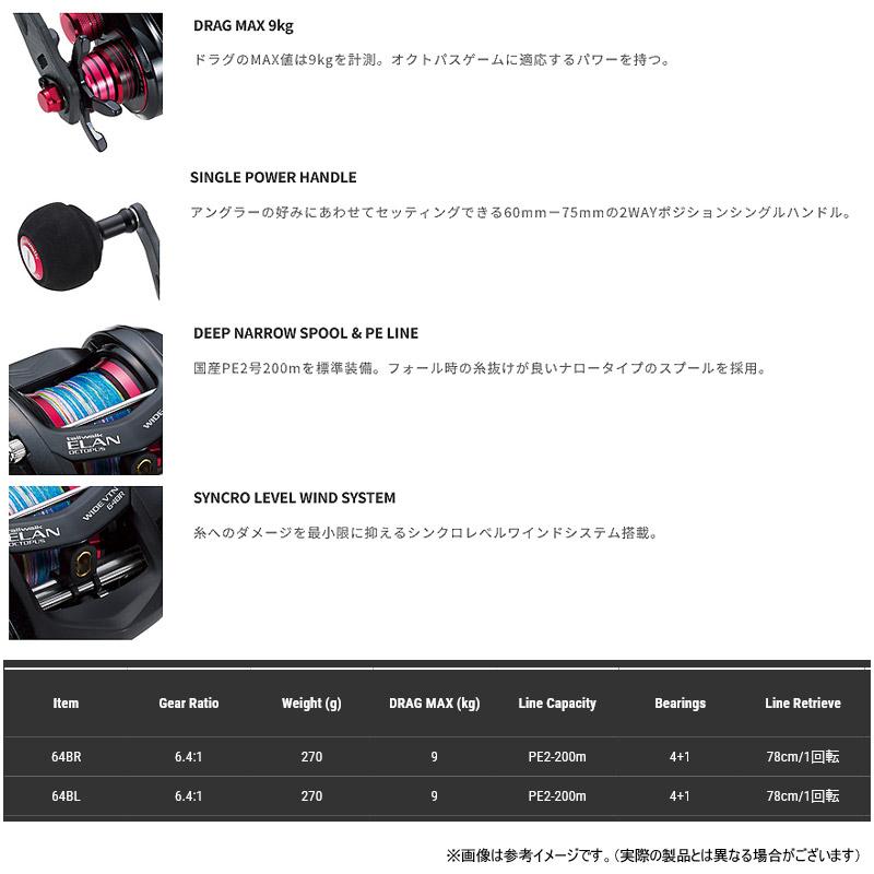 tailwalk テイルウォーク ELAN エラン オクトパス ワイド VTN 64BL (左ハンドル) 【まとめ送料割】 : バスメイトインフィニティソルト店 - 通販 - Yahoo!ショッピング