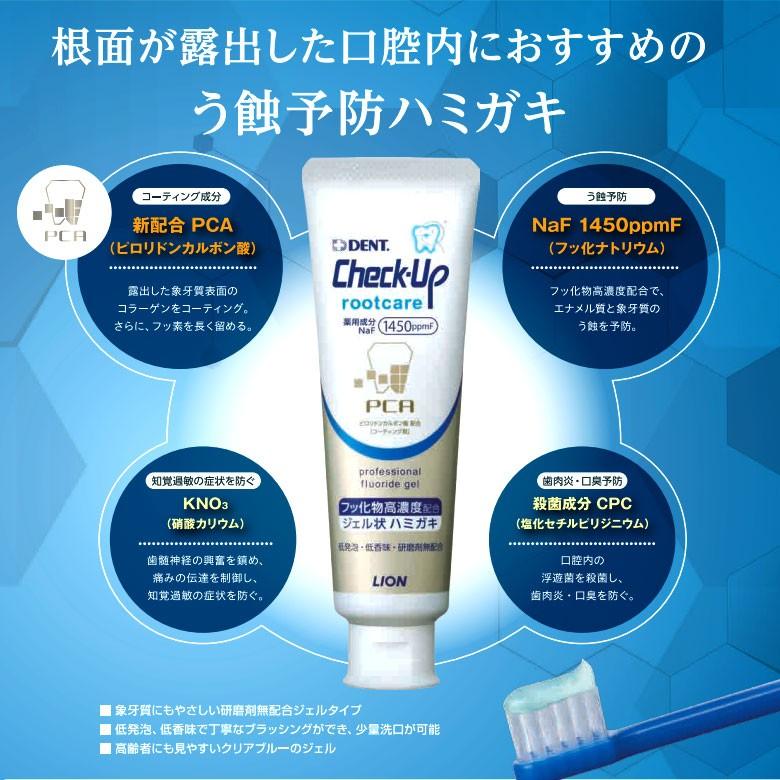 歯磨き粉 DENT Check-up rootcare チェックアップ ルートケア 90g X 10本 フッ素 口臭予防 医薬部外品 フッ化物1450ppmF メール便不可 送料無料 即発送 ...