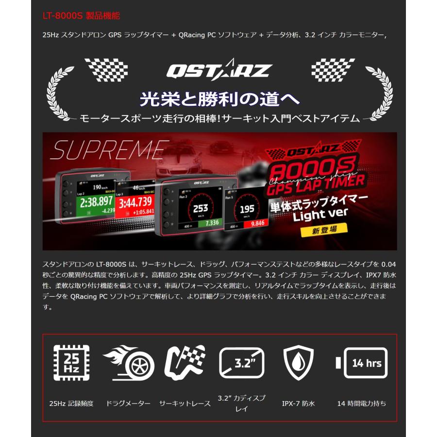 【送料無料】QSTARZ LT-8000S キュースターズ GPSラップタイマー 四輪車載ブラケット : inforeck - 通販 ...