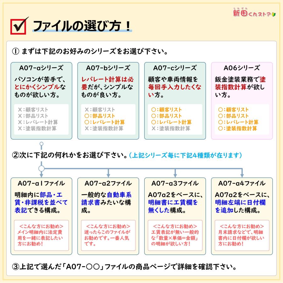 A07‐a2 請求書・シンプルタイプ（自動車修理 整備 車検 点検 板金 などの業務）Excelファイル 新田くんソフト : inforeck - 通販 - Yahoo!ショッピング
