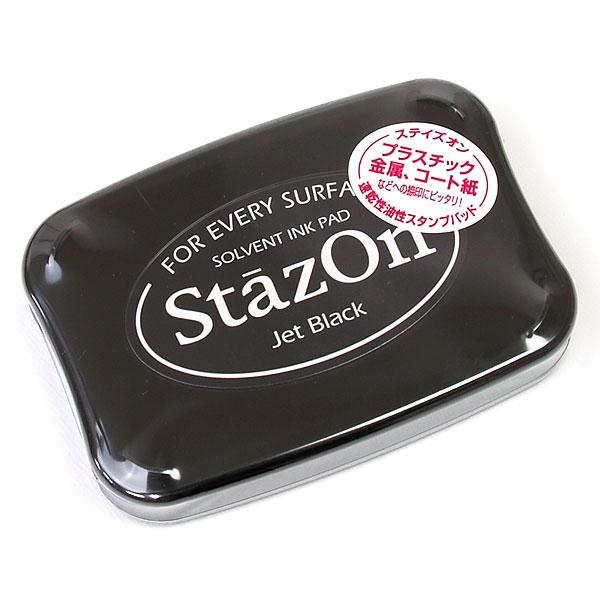 ツキネコ・ステイズオン・ジェットブラック・Tsukineko・StazOn・Jet Black(SZ-31)・盤面:76×47mm・本体:99 ...