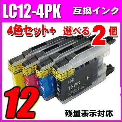 JUSTIO 互換品 DCP-J940N インク ブラザー プリンターインク LC12 4色セット(LC12-4PK)+選べる2個 : インクホンポ - 通販 - Yahoo!ショッピング